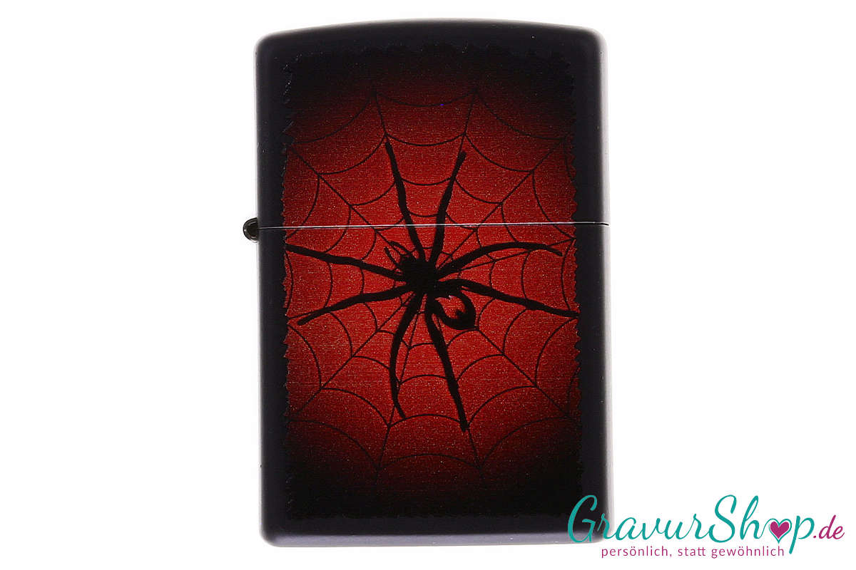 Zippo Spider Red Web mit Gravur | GravurShop