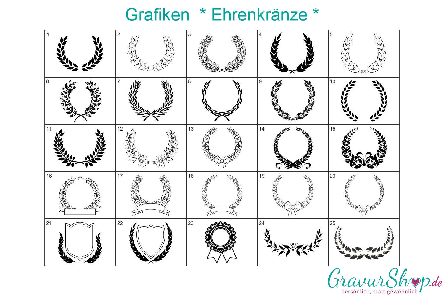 Ehrenkränze mit Gravur | GravurShop